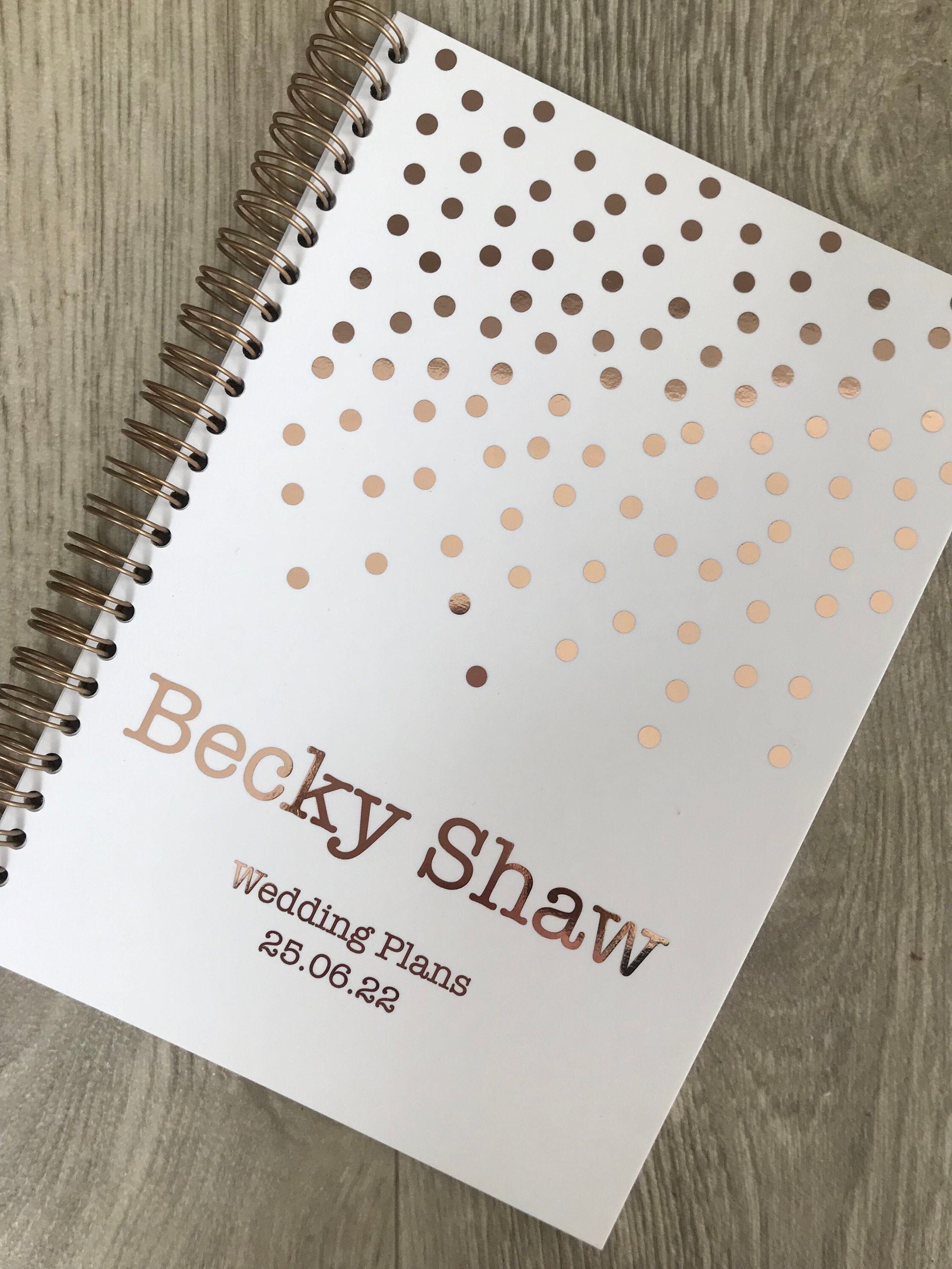 Personalised Rose Gold Foiled Wedding Planner Bride | Etsy