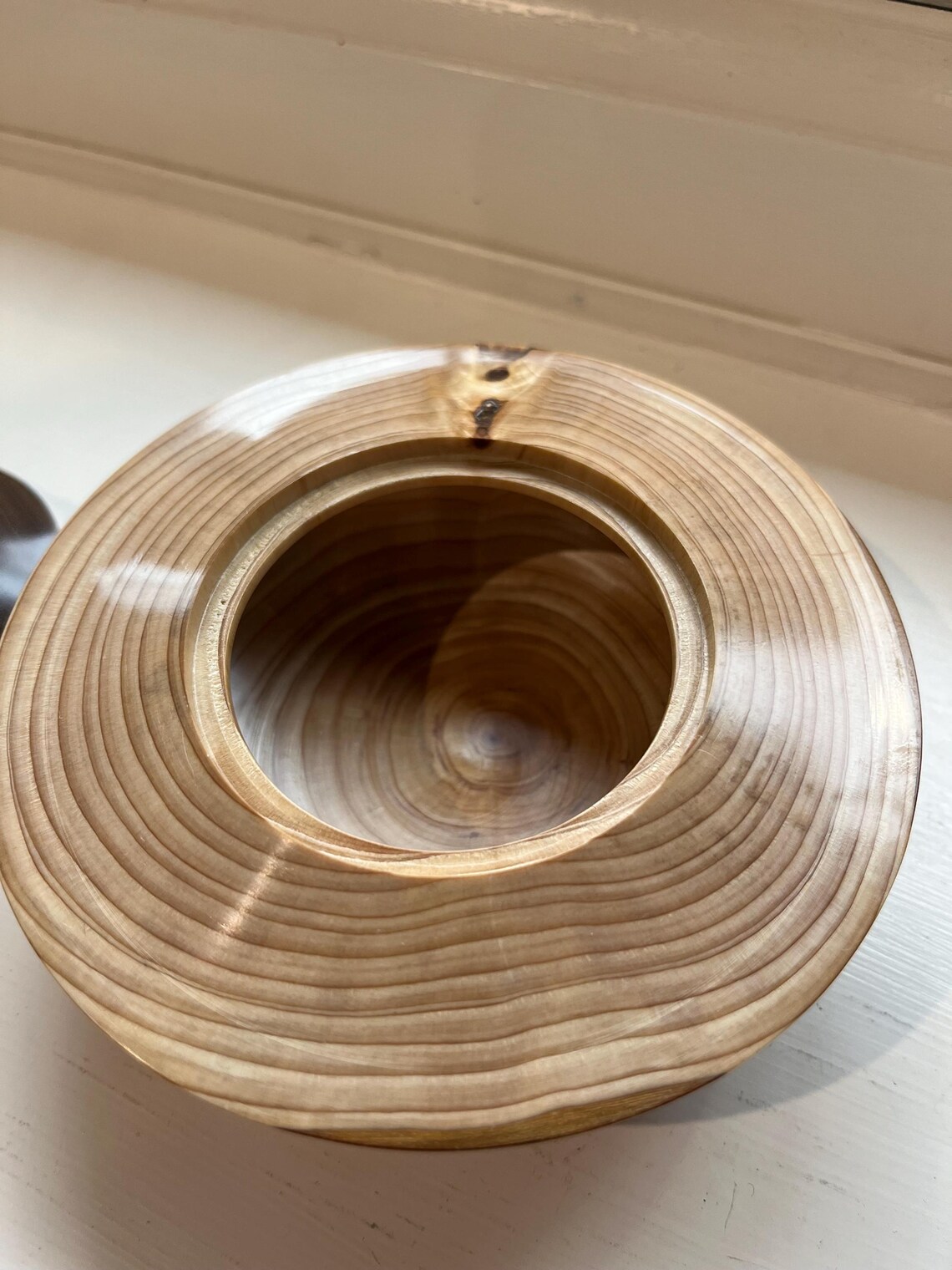 Hand Turned Wooden Lidded Pot With Finial. Sycamore Pot and Finial ...