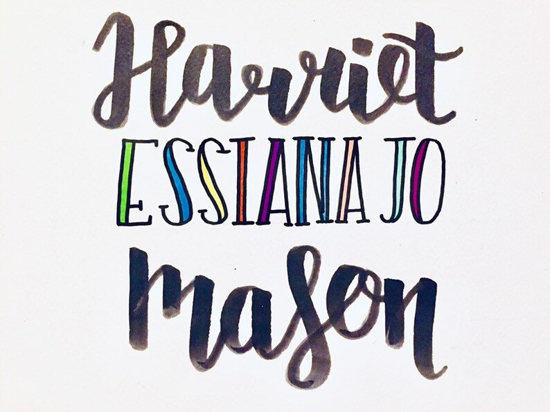 Personalised A5 Handwritten Modern Calligraphy Name - Etsy