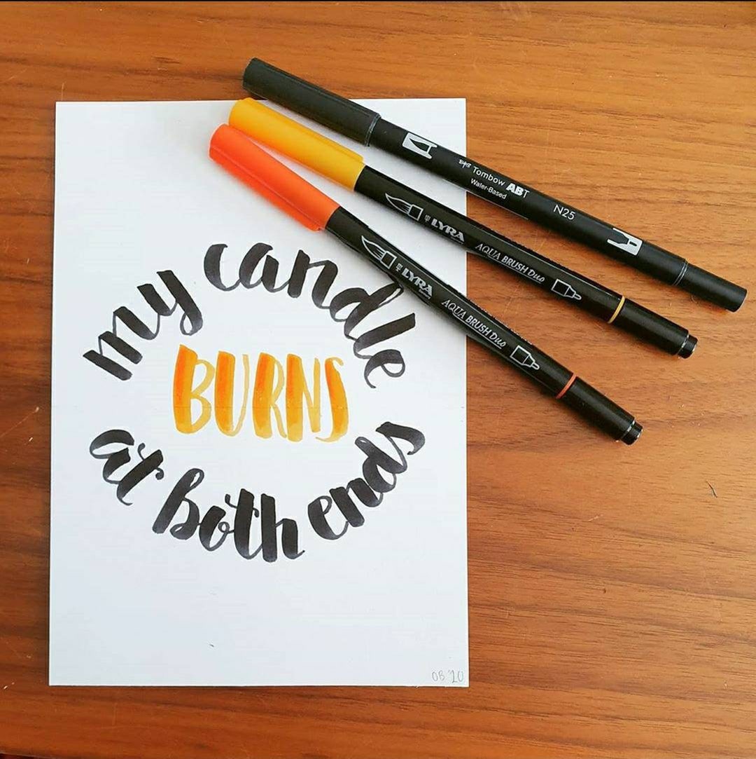 A5 Handwritten Modern Calligraphy Portrait my Candle - Etsy