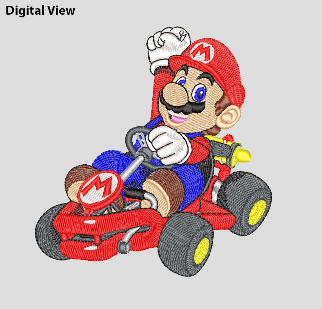 Mariokart Embroidery Design, Mario Design, Embroidery Files, Embroidery ...