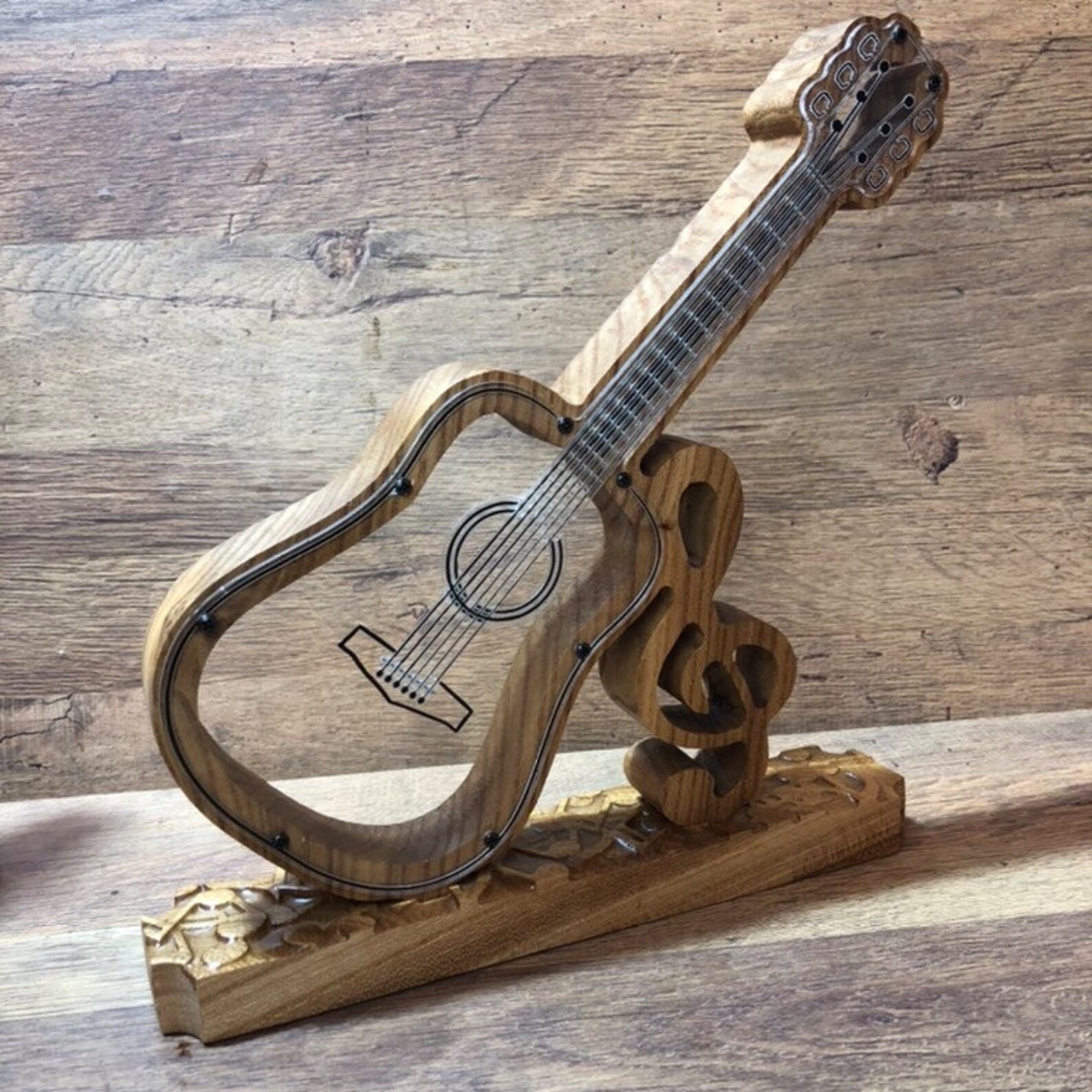 Wooden Coin Bank WITH BONUS, Guitar Coin Bank, Custom Piggy Bank. Elm ...