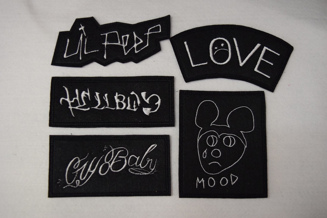 Lil Peep Embroidered Patch Hellboy Emo Rap Traplo Rose Bunny ...