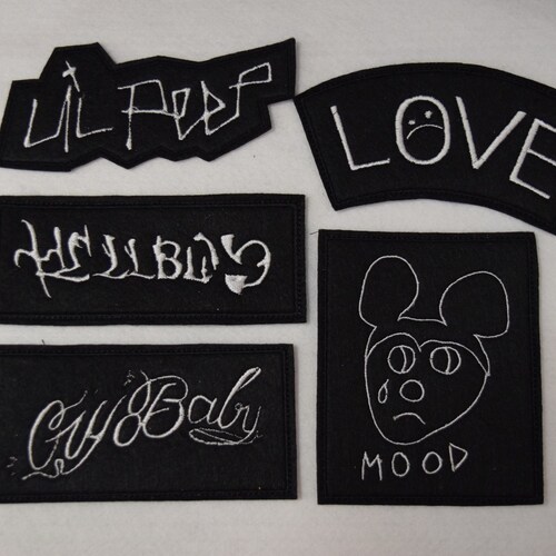 Lil Peep Embroidered Patch Hellboy Emo Rap Traplo Rose Bunny - Etsy