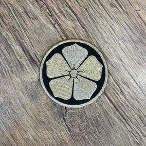 Iron-on Japanese Kamon Samurai Crest Embroidered Patches - Nobunaga Oda ...