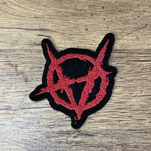Vampire Cross Patch Embroidered Vampire Ankh Symbol Vampiric Logo ...