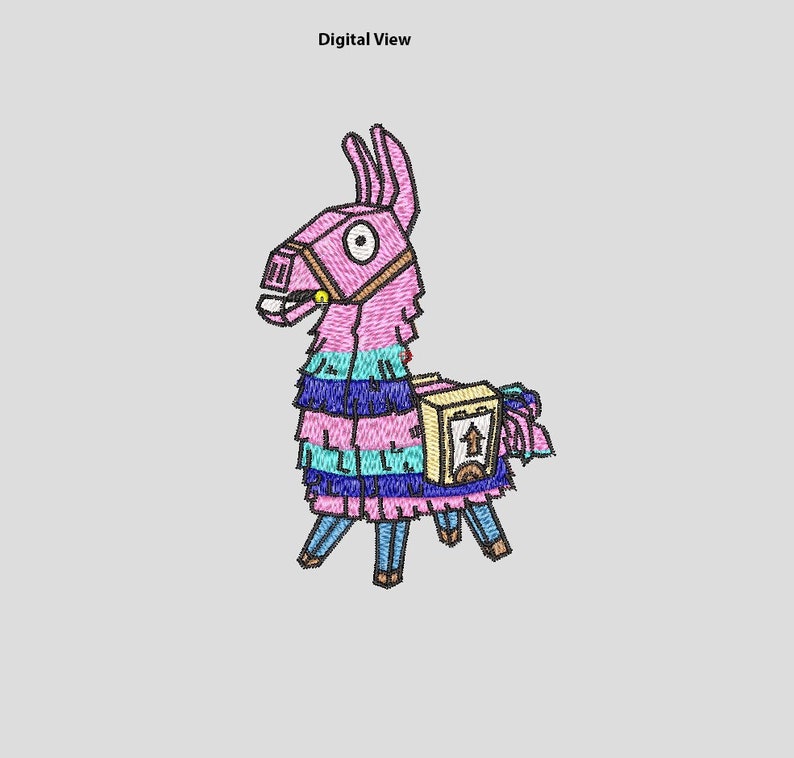 Llama Battle Royal Embroidery Design, Game Character Design, Llama ...