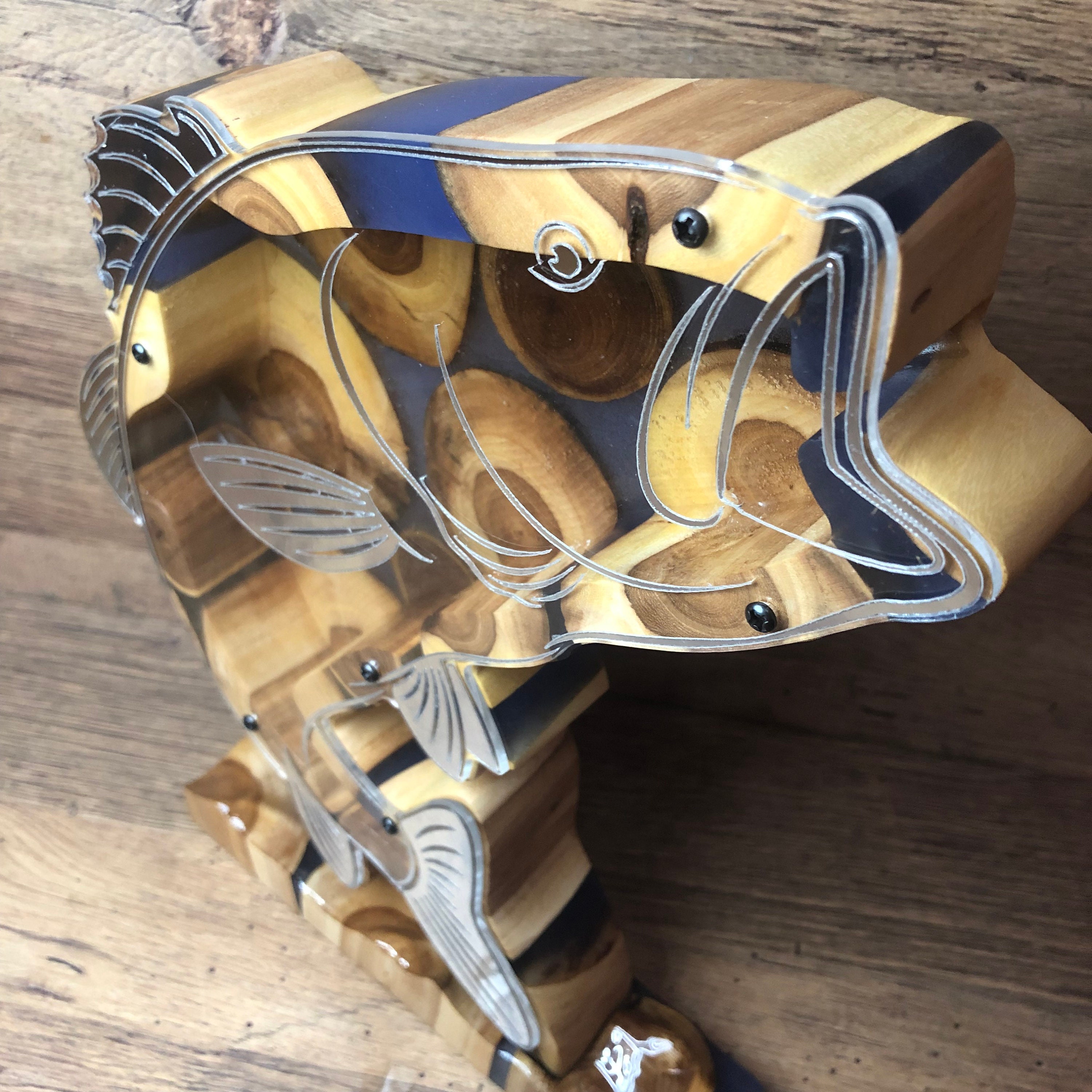 Wooden End Grain Coin Bank Fish Coin Bank Custom Piggy Bank. - Etsy