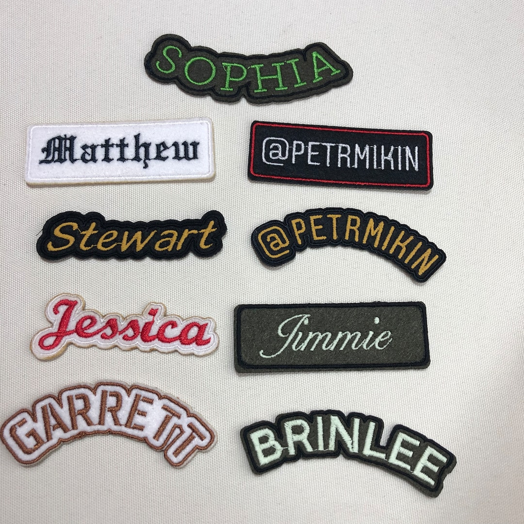 Custom Embroidered Name Tag Sew On/iron on Patch Motorcycle Biker MC ...