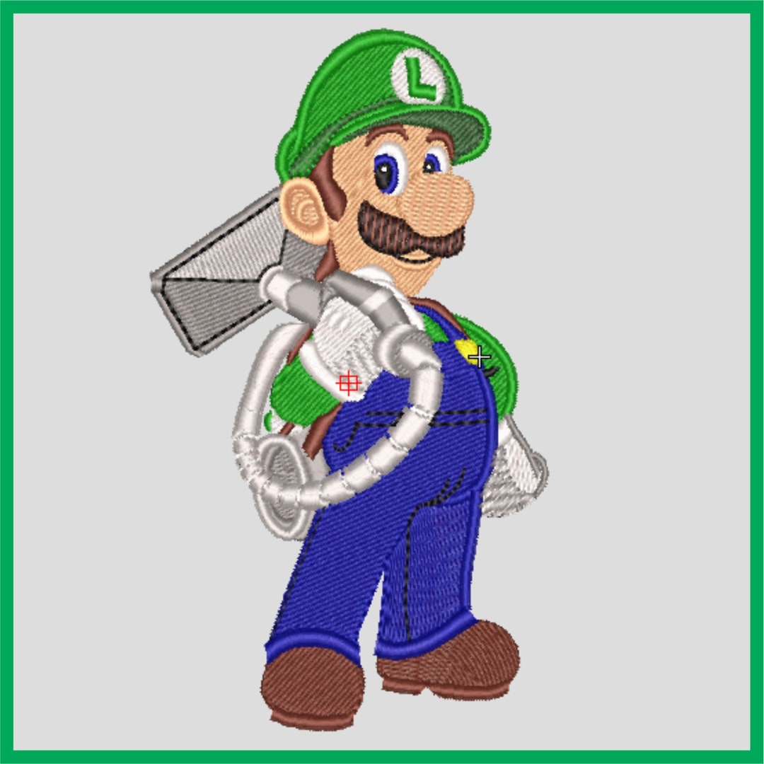 Luigi's Mansion Embroidery Design, Luigi Design, Embroidery Files ...