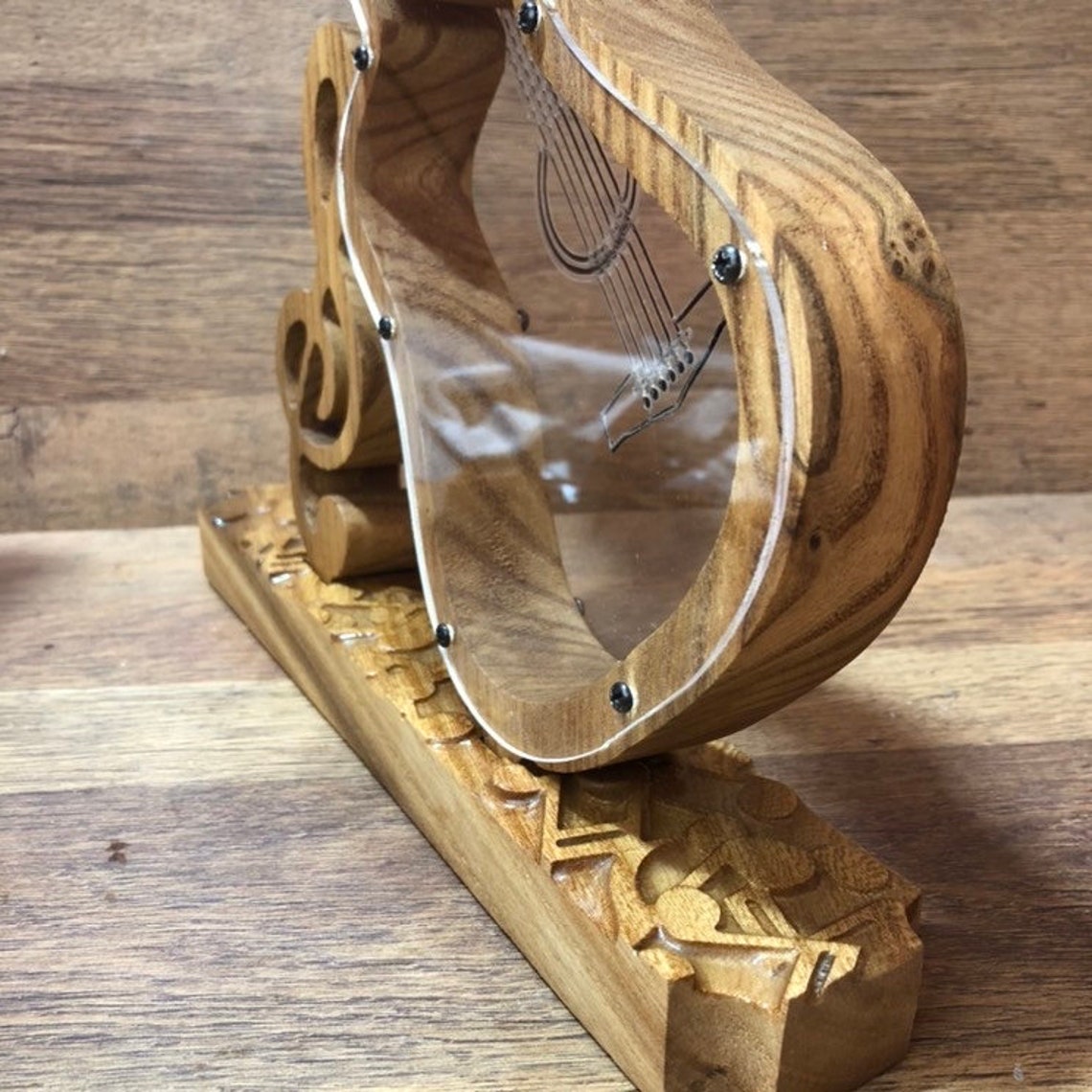 Wooden Coin Bank WITH BONUS, Guitar Coin Bank, Custom Piggy Bank. Elm ...