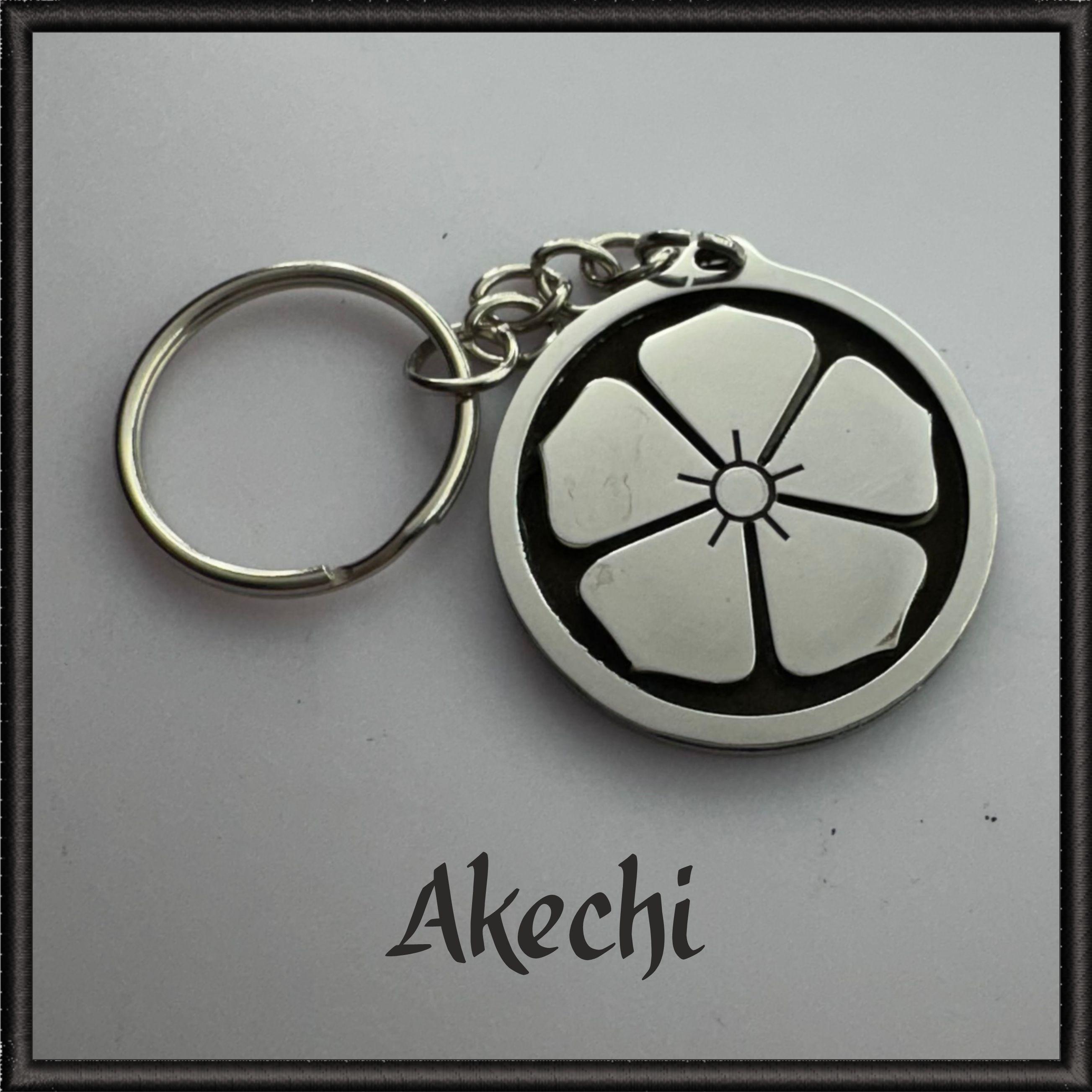 Japanese Kamon Samurai Crest Stainless Steel Keychain - Nobunaga Oda ...