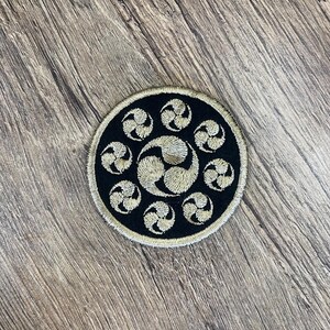 Iron-on Japanese Kamon Samurai Crest Embroidered Patches - Nobunaga Oda ...