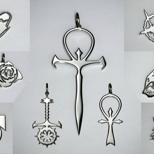 Vampire Cross Necklace Stainless Steel Pendant Vampire Ankh - Etsy