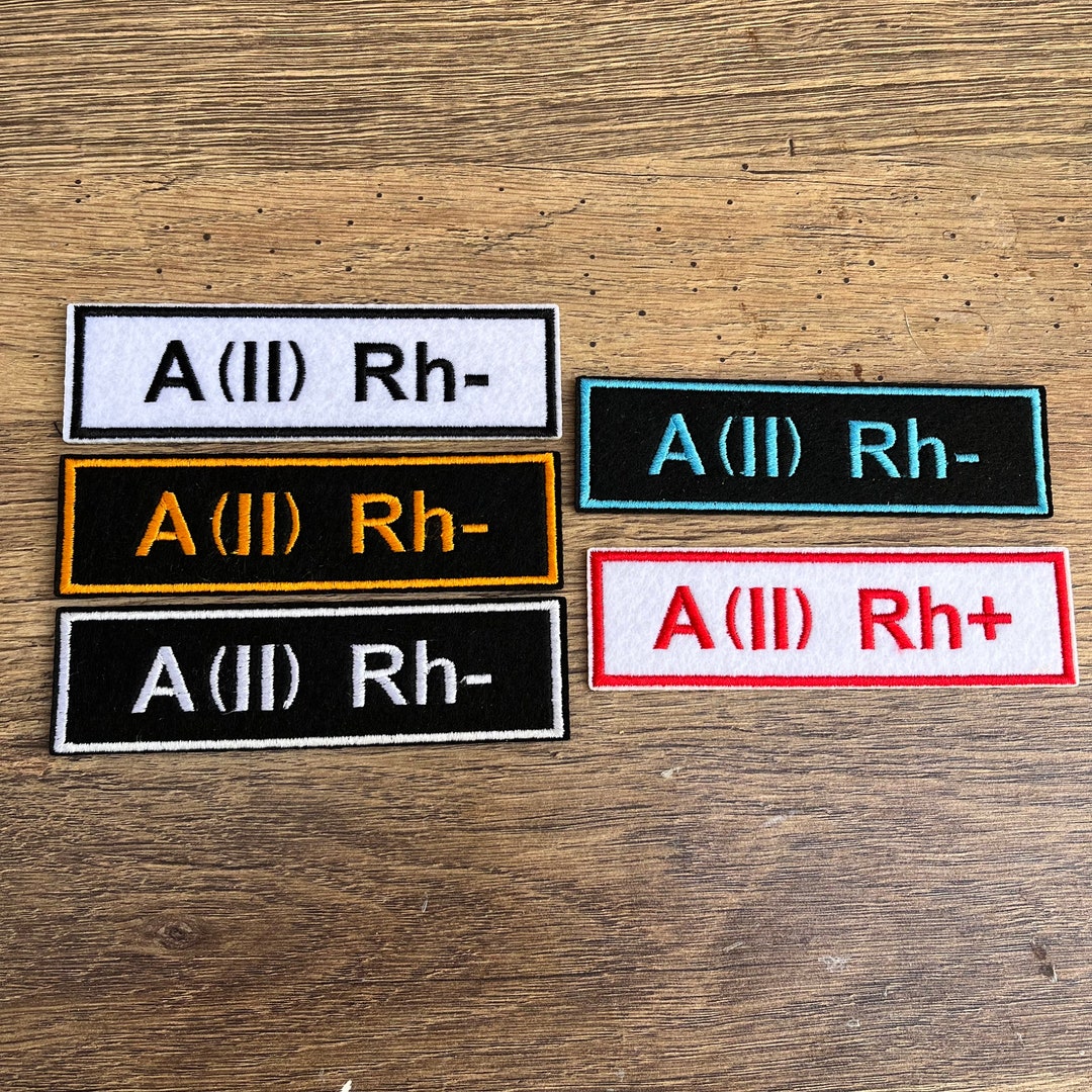Blood Type Patches Embroidered / Custom Design / Sew On, Iron On - Etsy