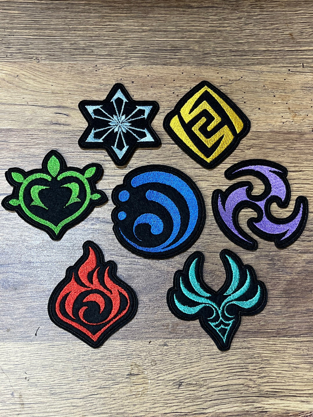 Embroidered Genshin Impact Element Vision Inspired - Etsy