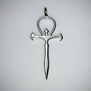 Vampire Cross Necklace Stainless Steel Pendant Vampire Ankh Symbol ...
