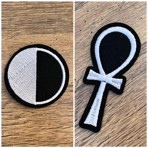 New Versions Vampire Cross Patch Embroidered Vampire Ankh Symbol ...