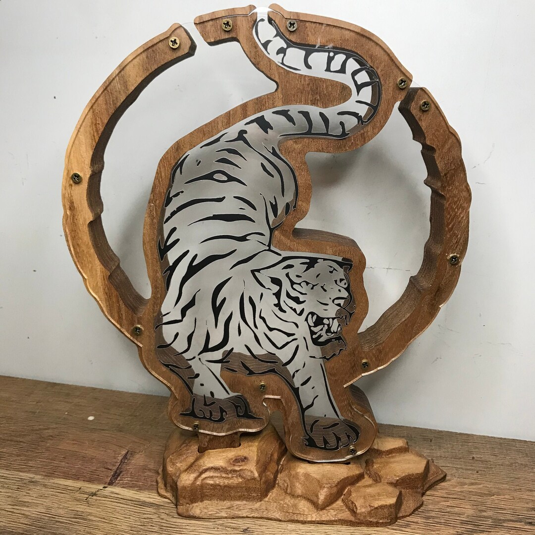 Wooden Coin Bank, Tiger Coin Bank, Custom Piggy Bank. Elm Wood - Etsy