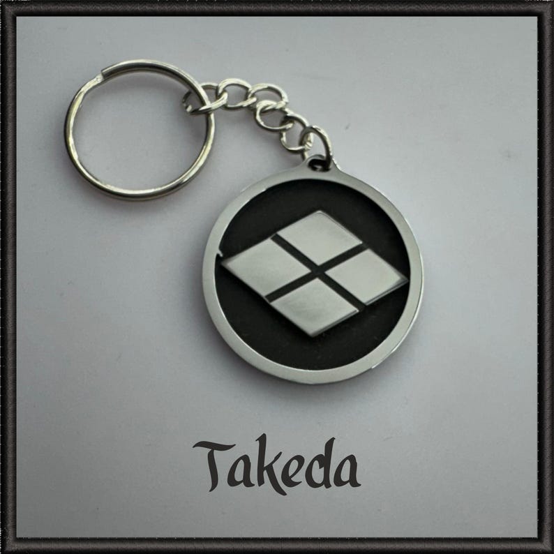 Japanese Kamon Samurai Crest Stainless Steel Keychain - Nobunaga Oda ...