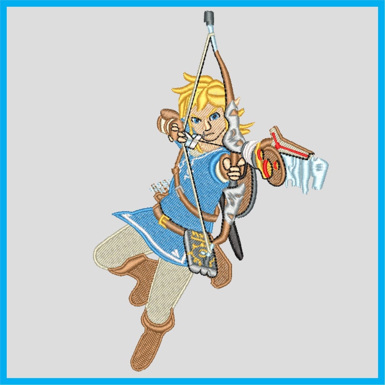 Link From Zelda Embroidery Design, Game Embroidery Digital Designs ...