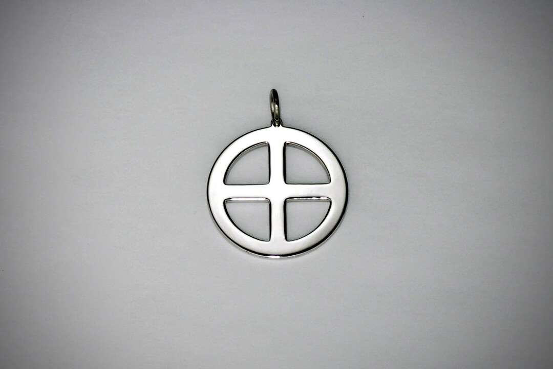 Sun Cross Necklace Stainless Steel Pendant Solar Cross Symbol Logo ...