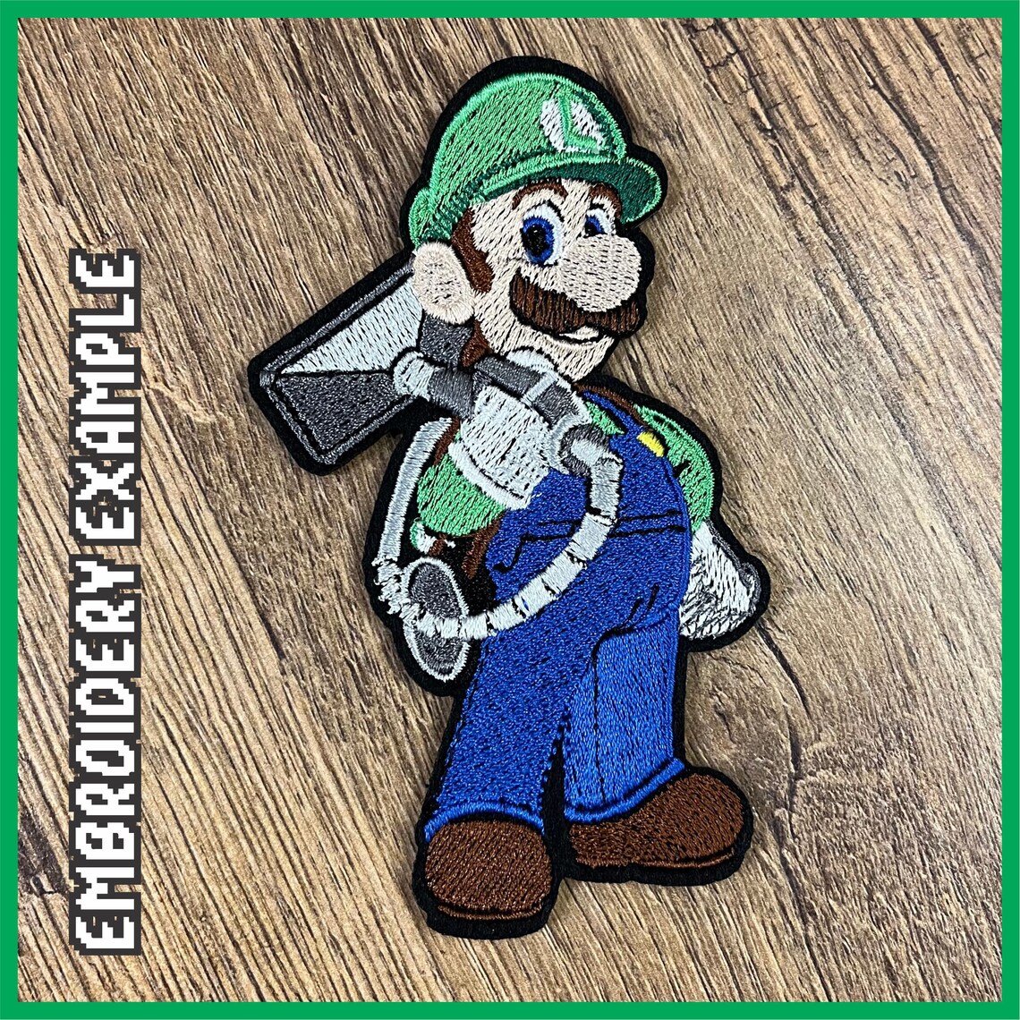 Luigi's Mansion Embroidery Design, Luigi Design, Embroidery Files ...