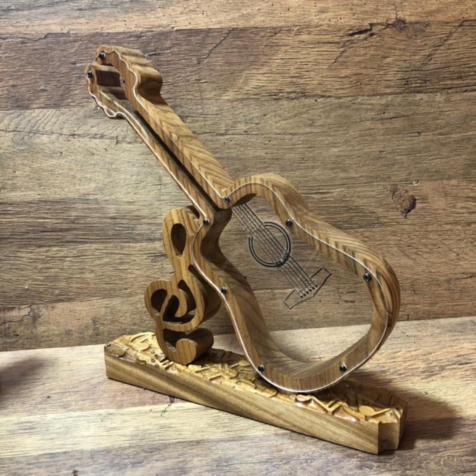 Wooden Coin Bank WITH BONUS Guitar Coin Bank Custom Piggy - Etsy
