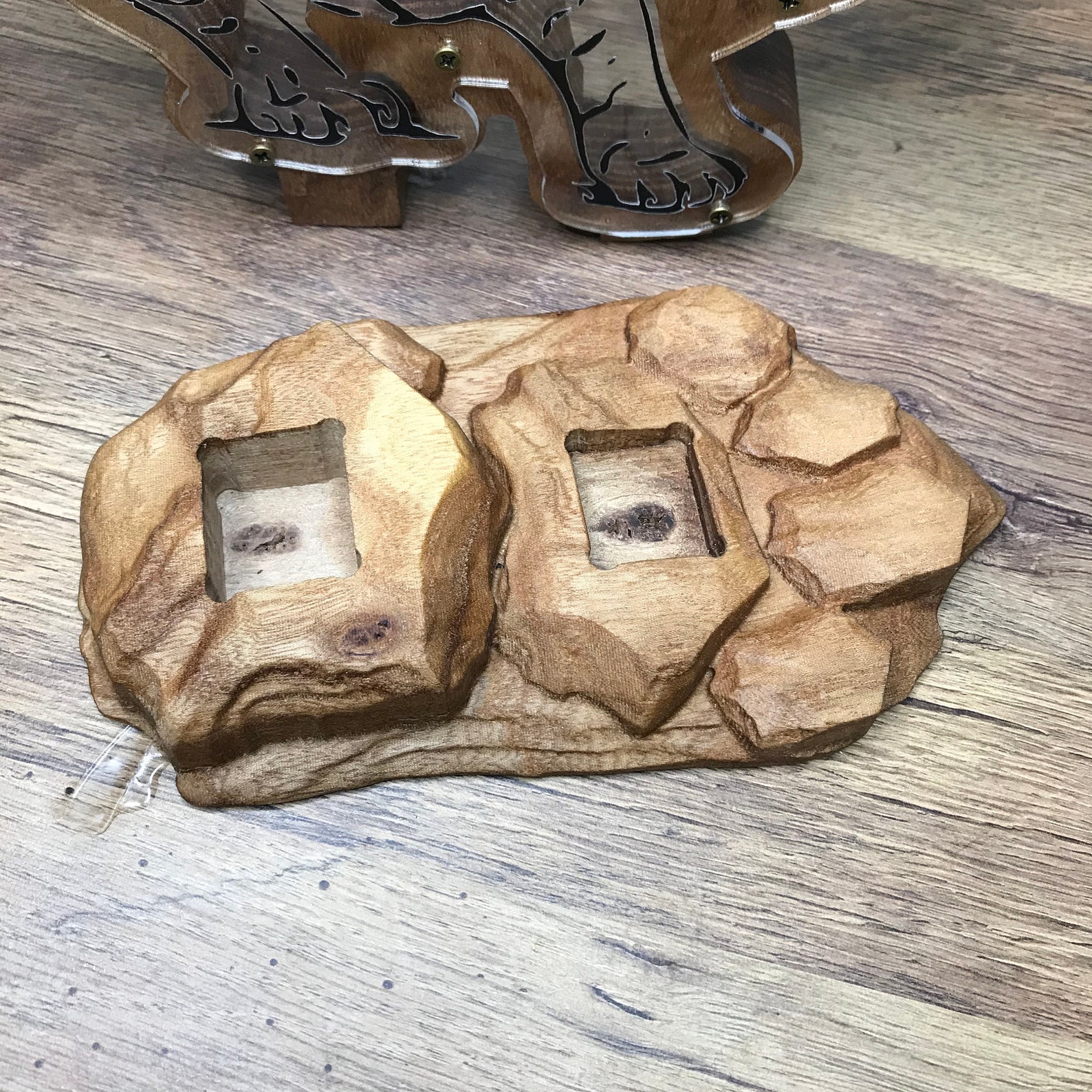 Wooden Coin Bank Tiger Coin Bank Custom Piggy Bank. Elm Wood | Etsy