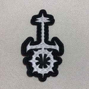 Vampire Cross Patch Embroidered Vampire Ankh Symbol Vampiric Logo ...