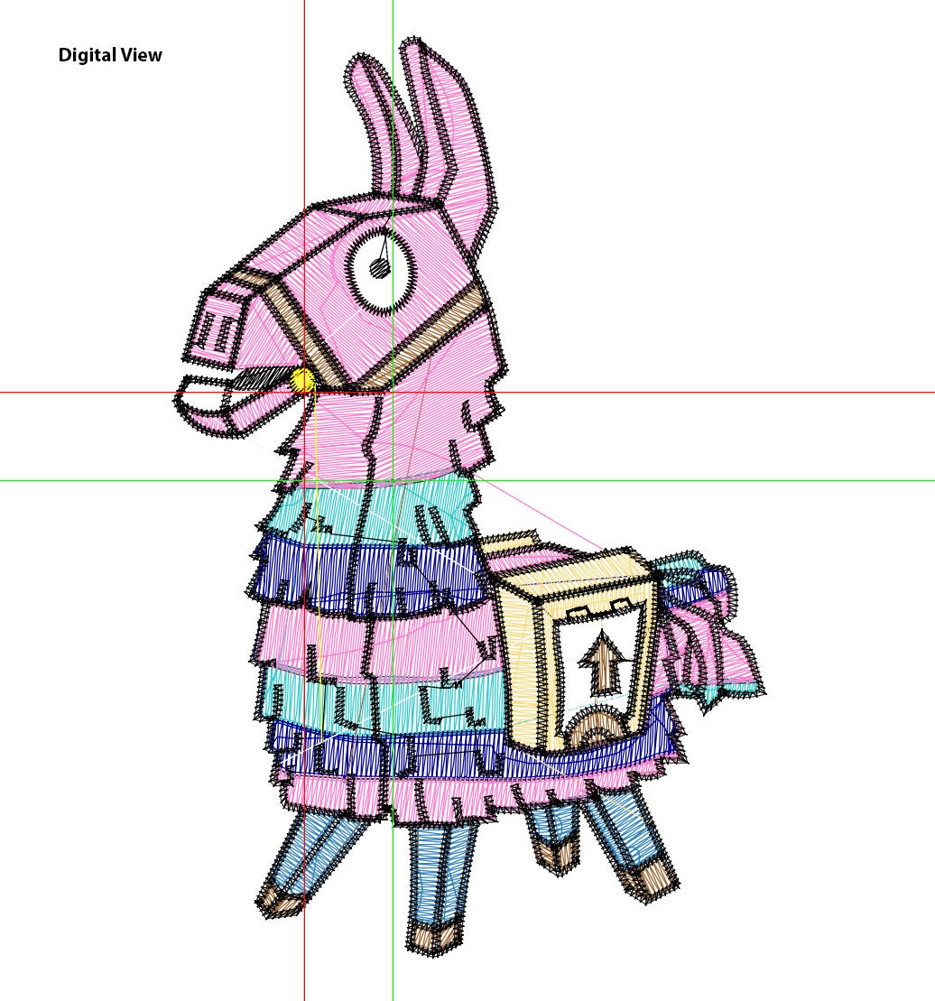 Llama Battle Royal Embroidery Design, Game Character Design, Llama ...
