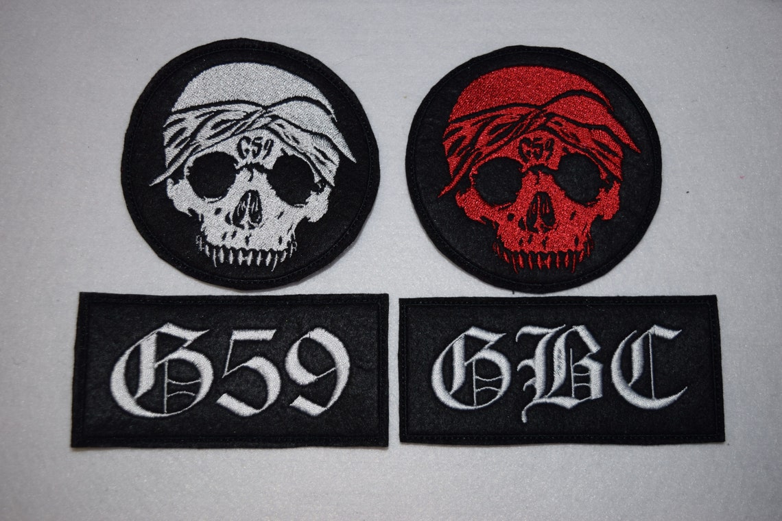 G59 Scull Patch Embroidered GREY59 G 59 Logo Symbol Greyfivenine AK 47 ...