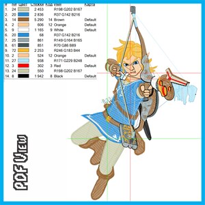 Link From Zelda Embroidery Design, Game Embroidery Digital Designs ...
