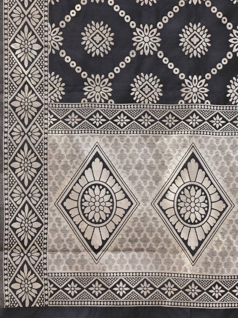 Kurta With Dupatta Black & Golden Yoke Design Straight Kurta - Etsy