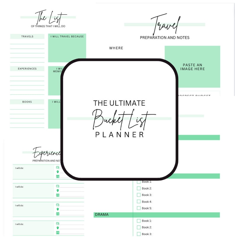 The Ultimate Bucket List Planner - Dream, Plan, Achieve! - Etsy