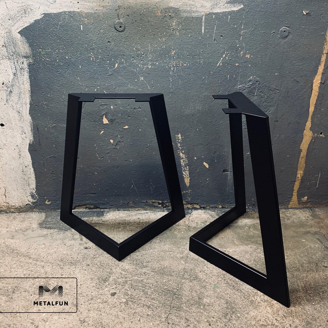 SENSATION Metal Table Legs – Custom Steel Legs 80x20 Mm – Slanted ...
