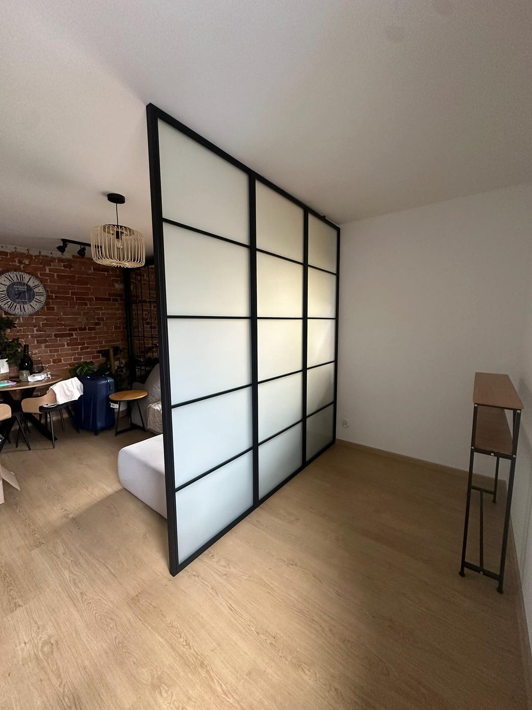 Custom Loft Glass Partition Wall | Metal Frame Fixed Panel Divider ...