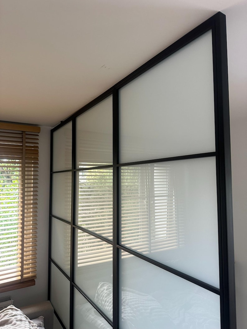 Custom Loft Glass Partition Wall | Metal Frame Fixed Panel Divider ...