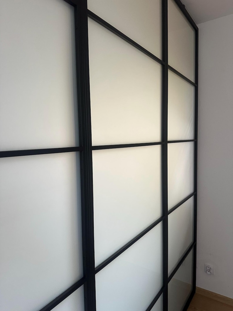 Custom Loft Glass Partition Wall | Metal Frame Fixed Panel Divider ...