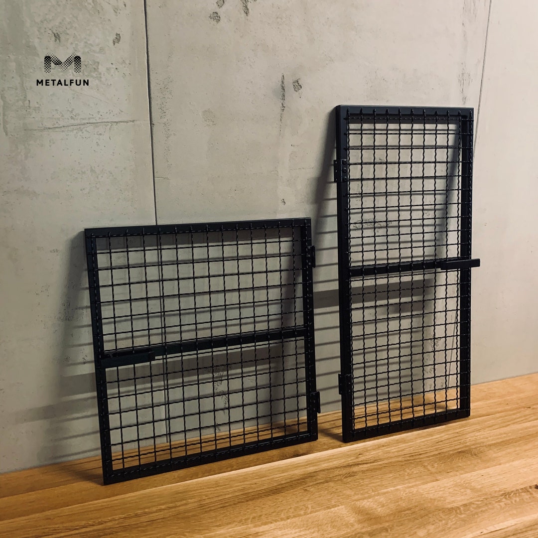 Custom Industrial Loft-style Metal Grid Doors – Made to Order | Door ...