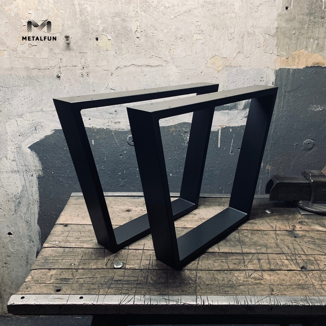 Bench Table Legs Dining Trapezoid SET (2) LOFT Love Steel Legs Premium ...