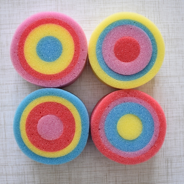 Rainbow Bath Sponge - Etsy