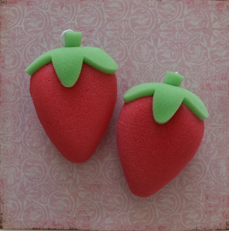 Strawberry Bath Sponges | Cute Fun Bathing Accessories | Eco-friendly ...