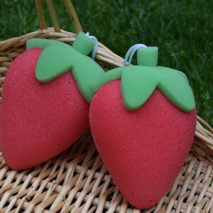 Strawberry Bath Sponges | Cute Fun Bathing Accessories | Eco-friendly ...