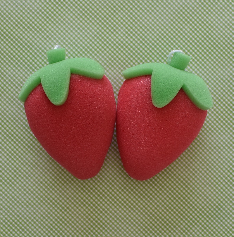Strawberry Bath Sponges | Cute Fun Bathing Accessories | Eco-friendly ...