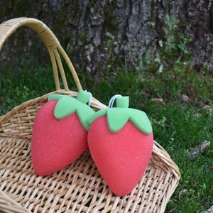 Strawberry Bath Sponges | Cute Fun Bathing Accessories | Eco-friendly ...