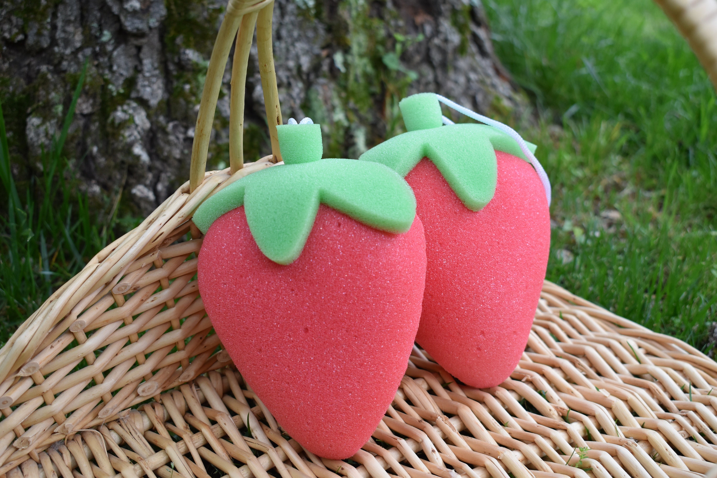 Strawberry Bath Sponges | Cute Fun Bathing Accessories | Eco-friendly ...
