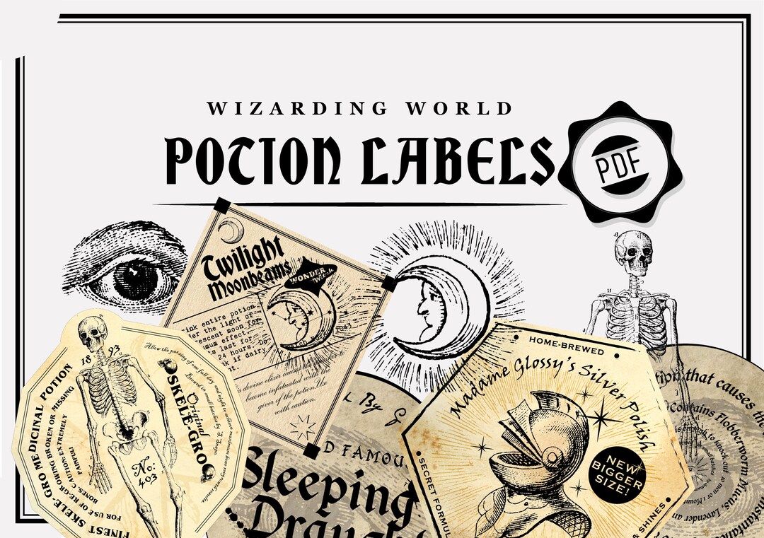 Wizarding World Potion Labels PDF - Etsy