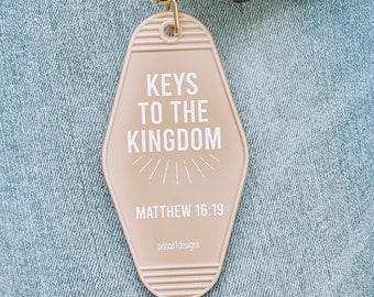 Keys to the Kingdom Motel Keychain, Christian Gifts for Women, Cute ...