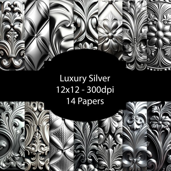 Silver Abstract Art - Etsy